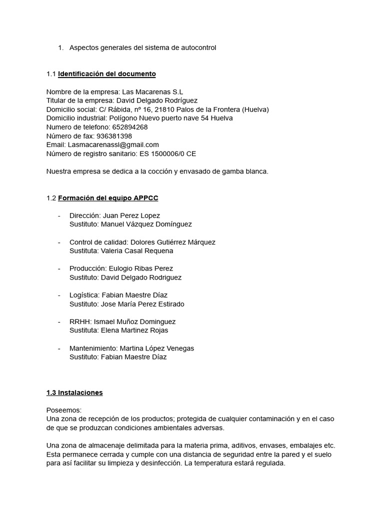 Aspectos Generales Del Sistema de Autocontrol | PDF | Agua | Análisis ...