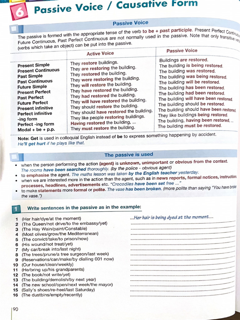 Fce passive voice | PDF