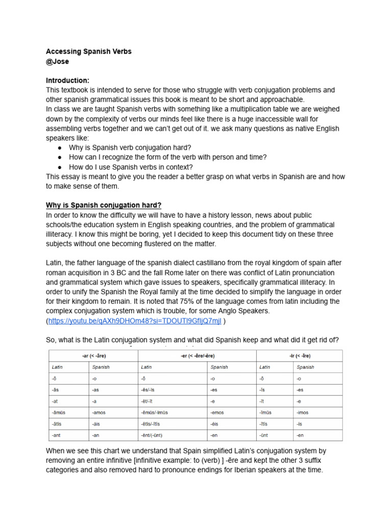 Spanish No Nonsense Textbook - Google Docs | PDF | Grammatical Tense ...
