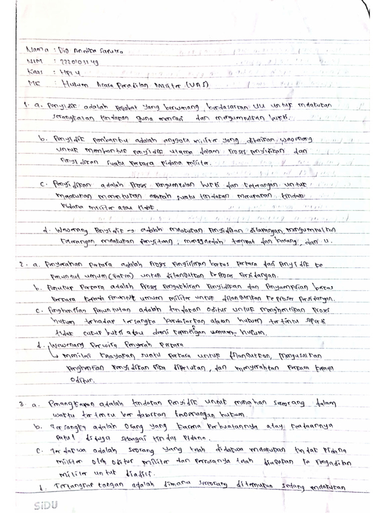 Dio Andika Saputra (UAS) | PDF