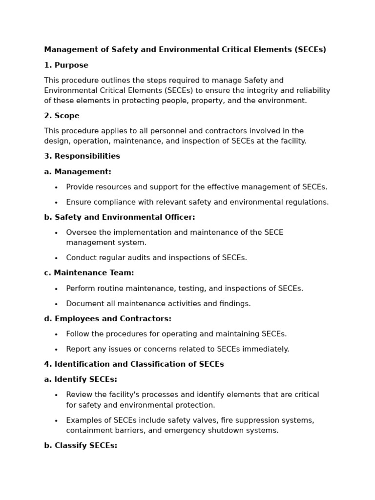 Management of SCE's | PDF | Safety | Audit