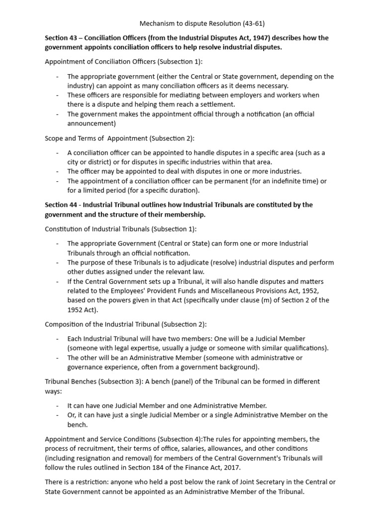 Mechanism To Dispute Resolution | PDF | Tribunal | Arbitration