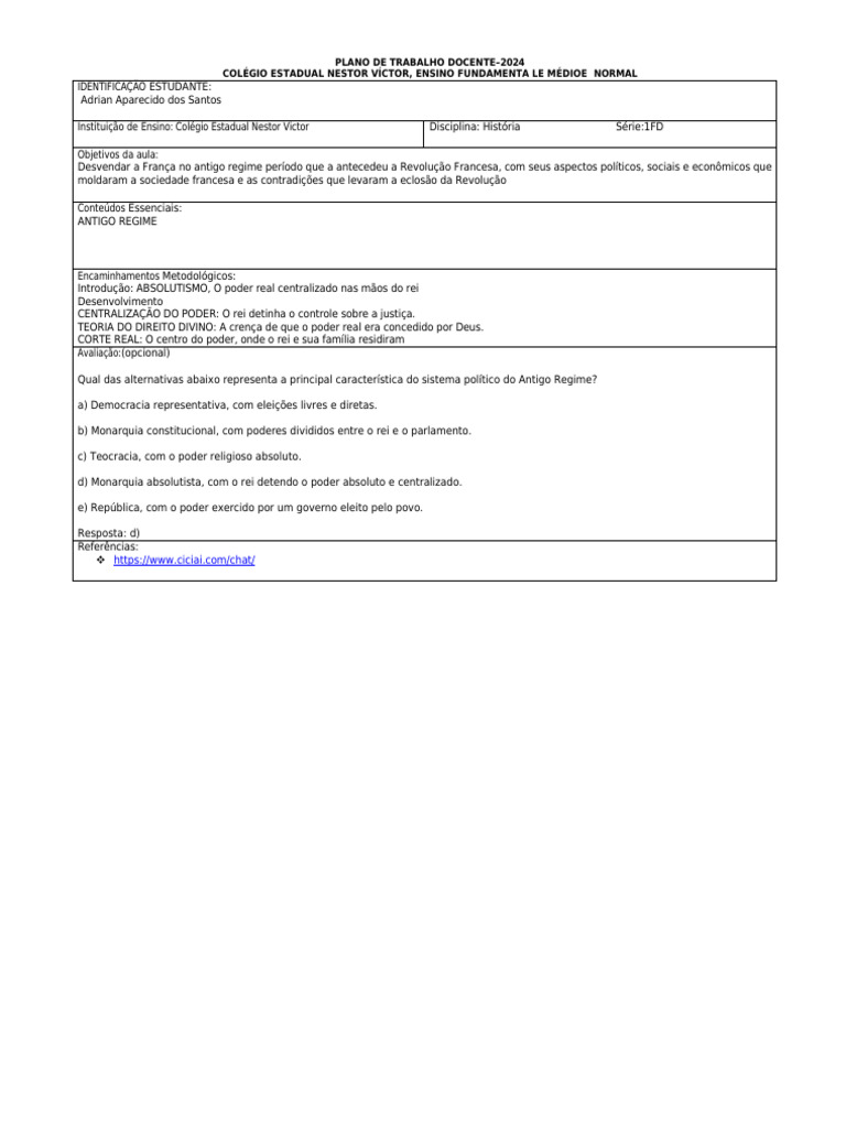 PLANO DE NIVELAMENTO 2024 - Certo | PDF