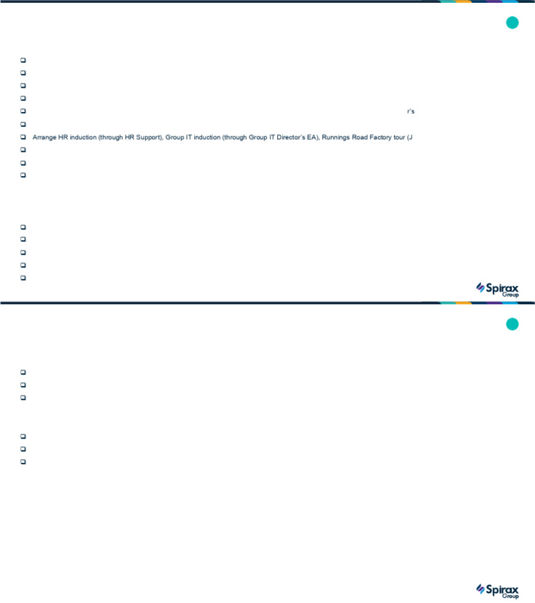 Induction Checklist For Managers | PDF