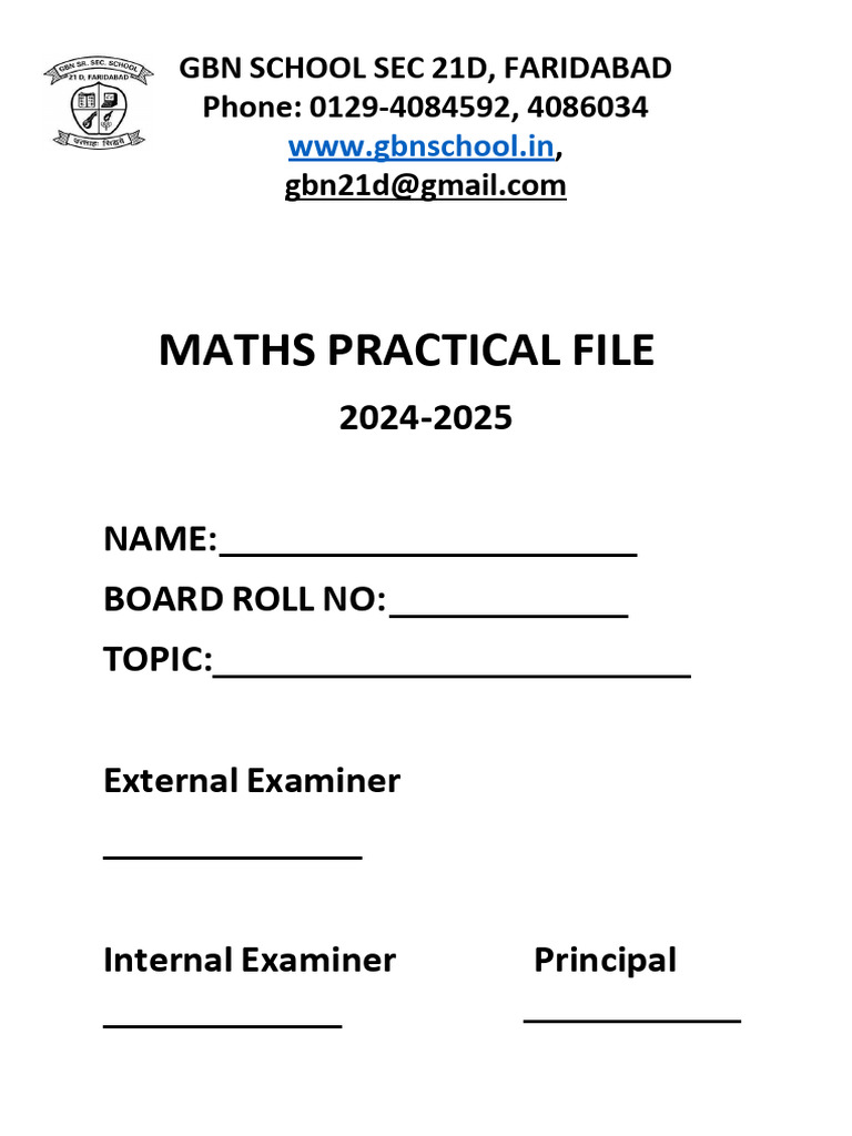 Maths Cover | PDF
