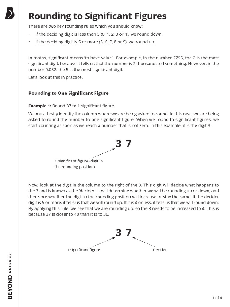Rounding To Significant Figures 2 | PDF | Significant Figures | Numbers