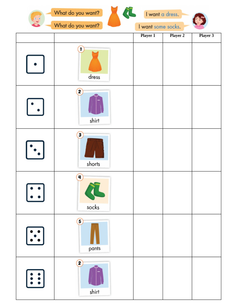 Unit 6 lesson 1 dice game (1) | PDF
