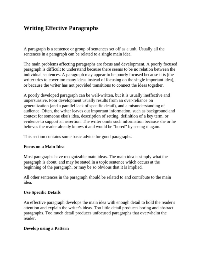 Writing Effective Paragraphs (2) | PDF | Paragraph | Analogy