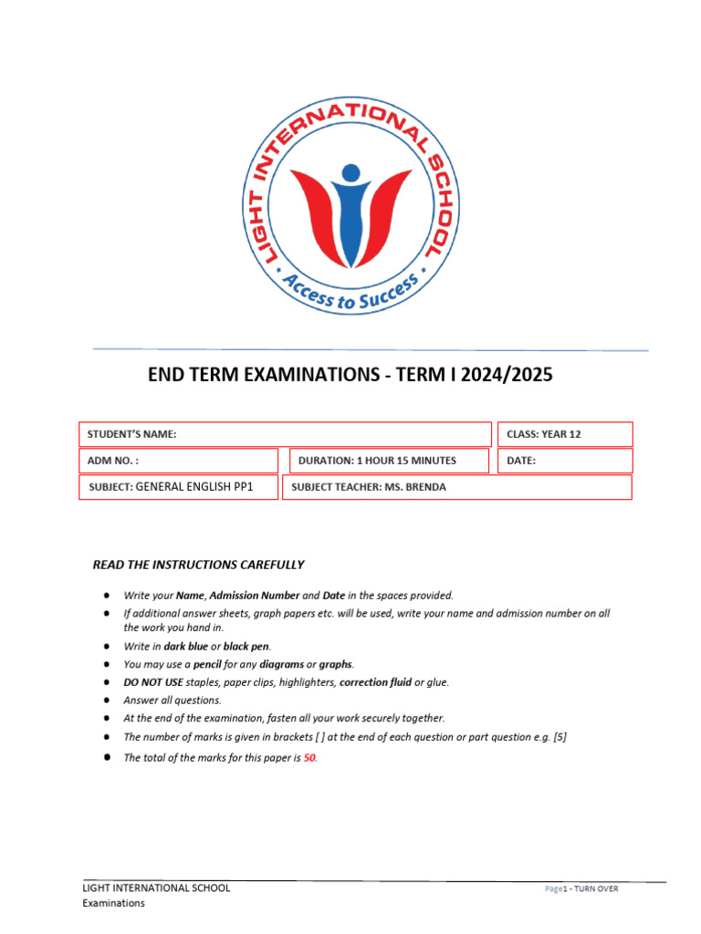 General paper 1 | PDF