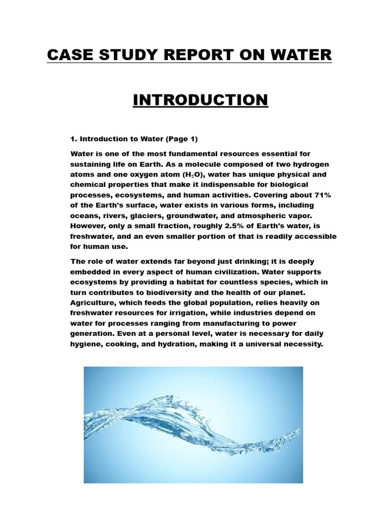 case study water | PDF | Water Conservation | Water