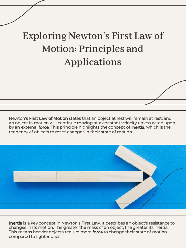 Slidesgo Exploring Newtons First Law of Motion Principles and ...