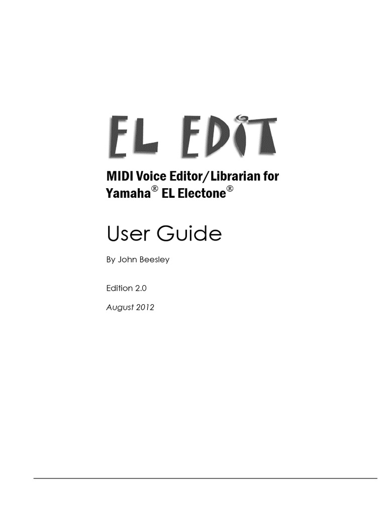 EL Edit User Guide v2 | PDF | Installation (Computer Programs) | License