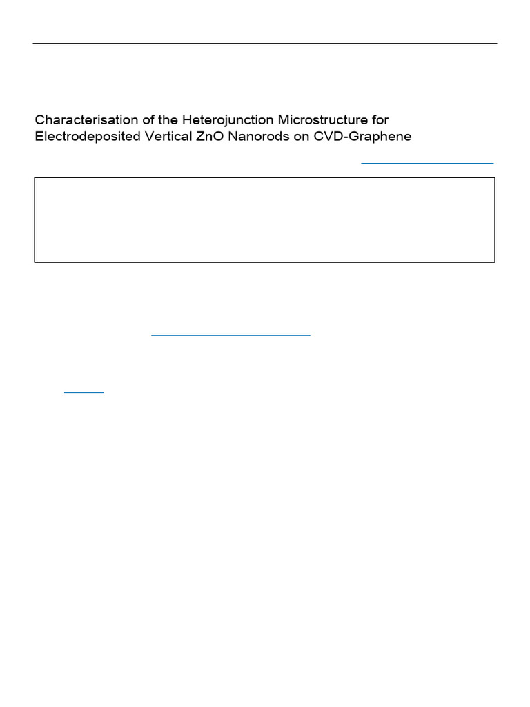 Characterisation of The Heterojunction Microstructure For ...