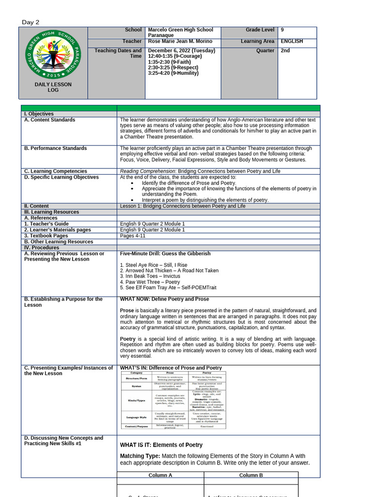 DLP Day2 | PDF | Poetry | Rhyme
