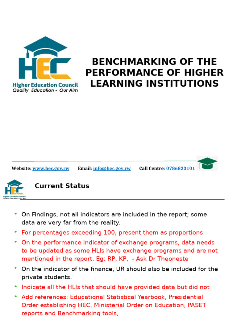 Benchmarking Higher Learning Institutions | PDF