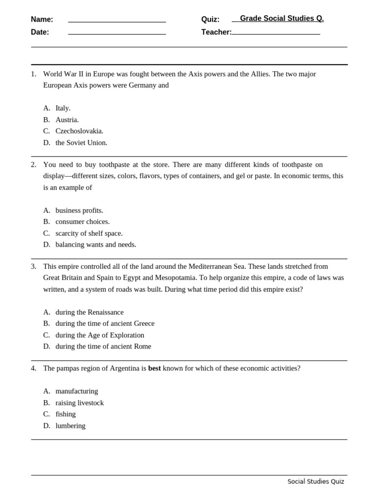 General Knowledge Quiz | PDF | Factors Of Production | Agriculture