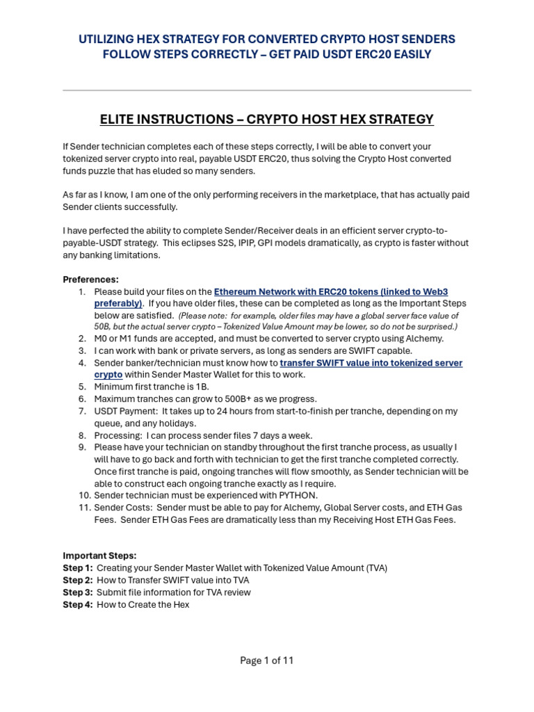 Elite Instructions - Crypto Host Hex Strategy Overview | PDF | Computing | Computer Science