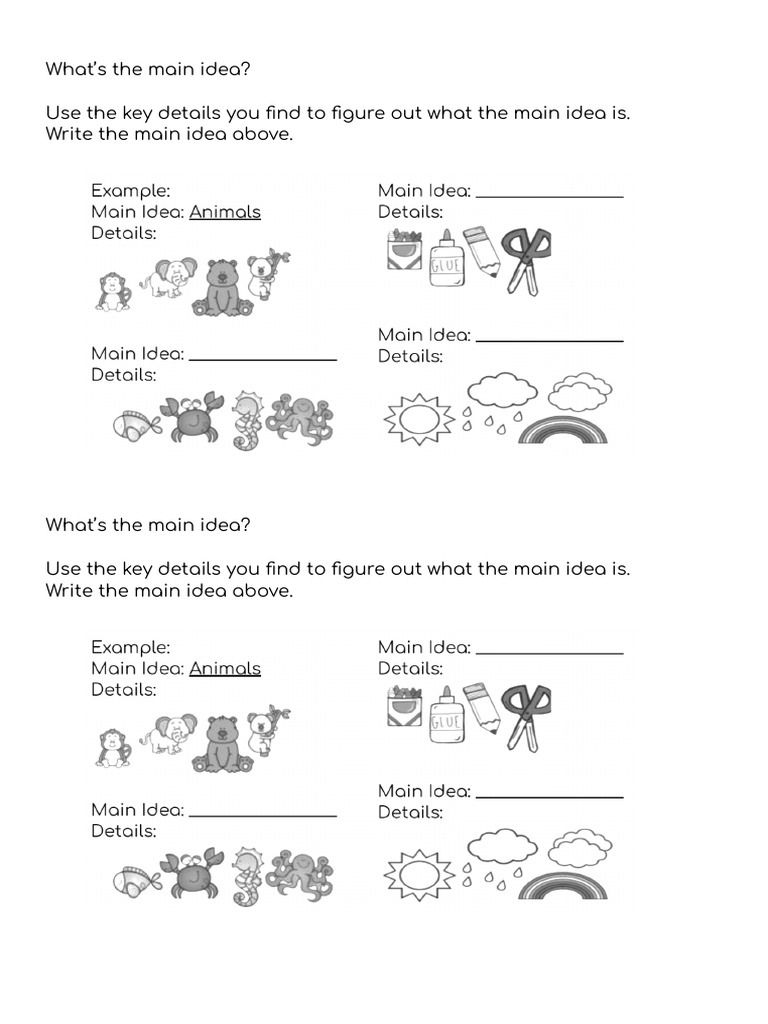 Worksheet Main Idea | PDF