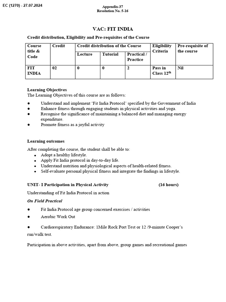 Ec Appendix 37 | PDF | Physical Fitness | Tribe