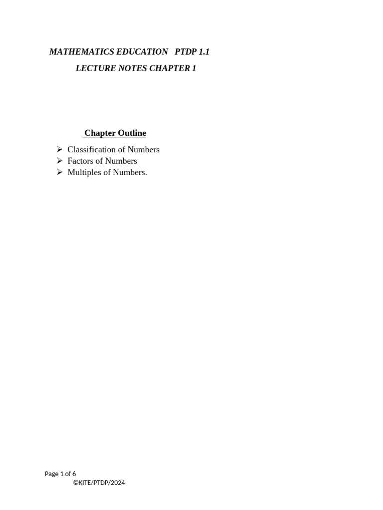 Classification of Numbers | PDF | Numbers | Rational Number