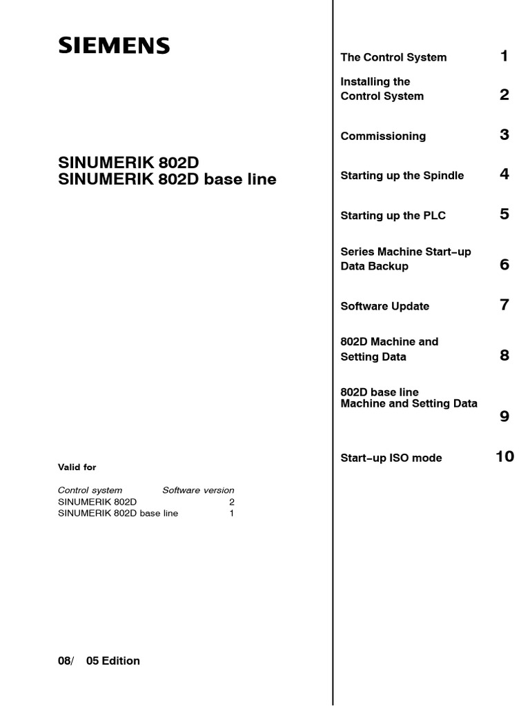 802D IBN 0805 en | PDF | Trademark | Programmable Logic Controller