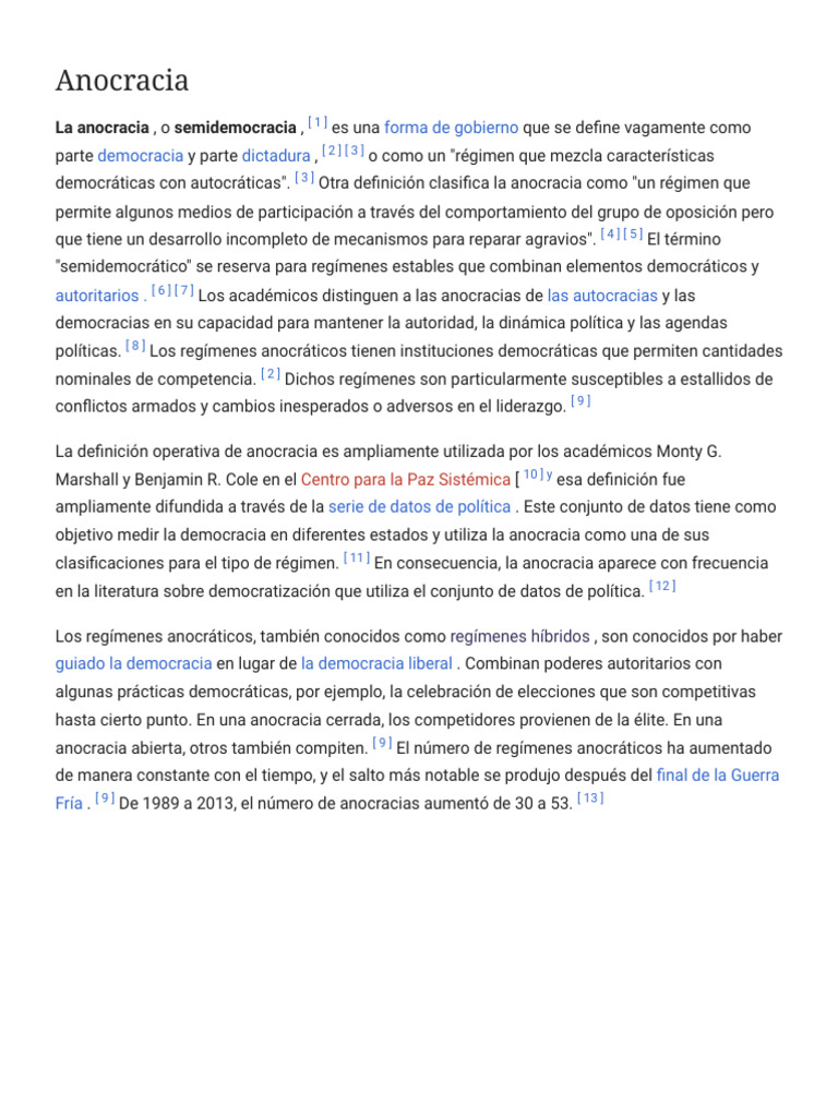 Anocracia - Wikipedia | PDF | Myanmar | Camboya