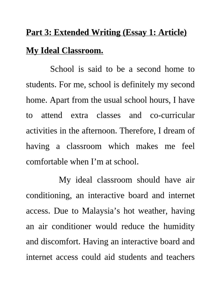 My Ideal Classroom. | PDF