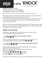 Sticks Card Game | PDF | Ephemera | Toys