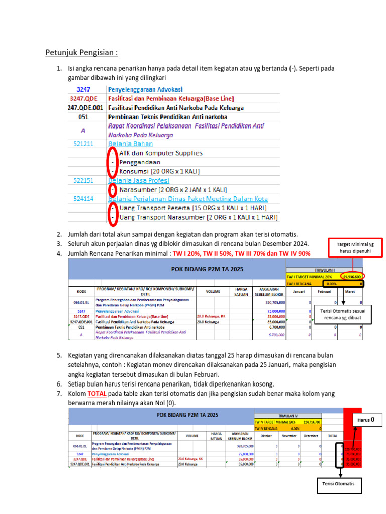 Petunjuk Pengisian RPD | PDF