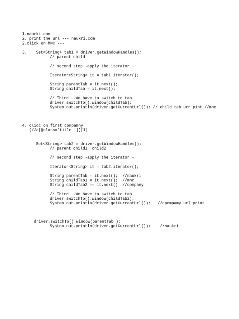 Multiple Tab Assignment | PDF