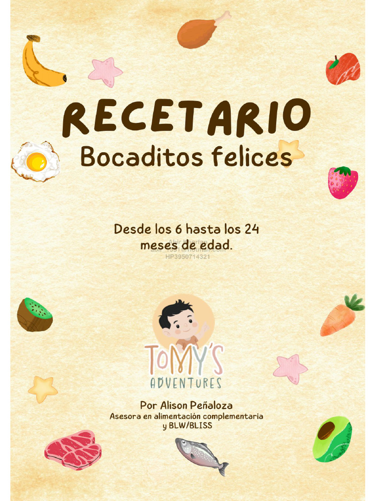 Recetario Bocaditos Felices Tomy S Adventures | PDF