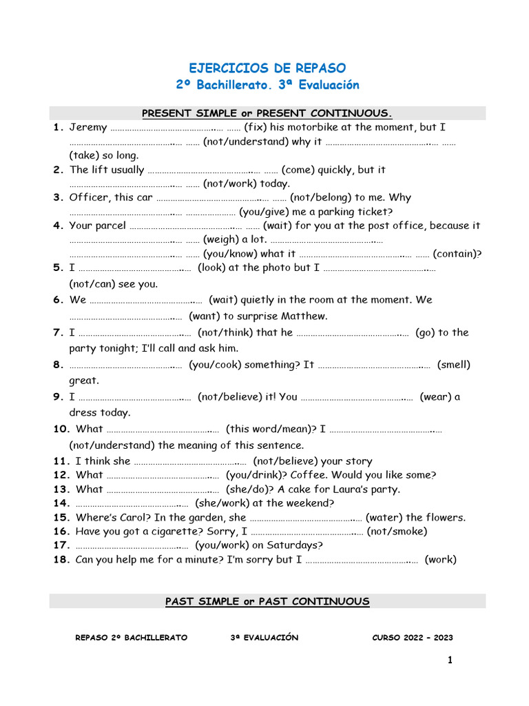 2º - Repaso 3 Eval | PDF