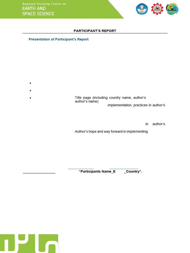 ESS - Guidelines For Participant | PDF