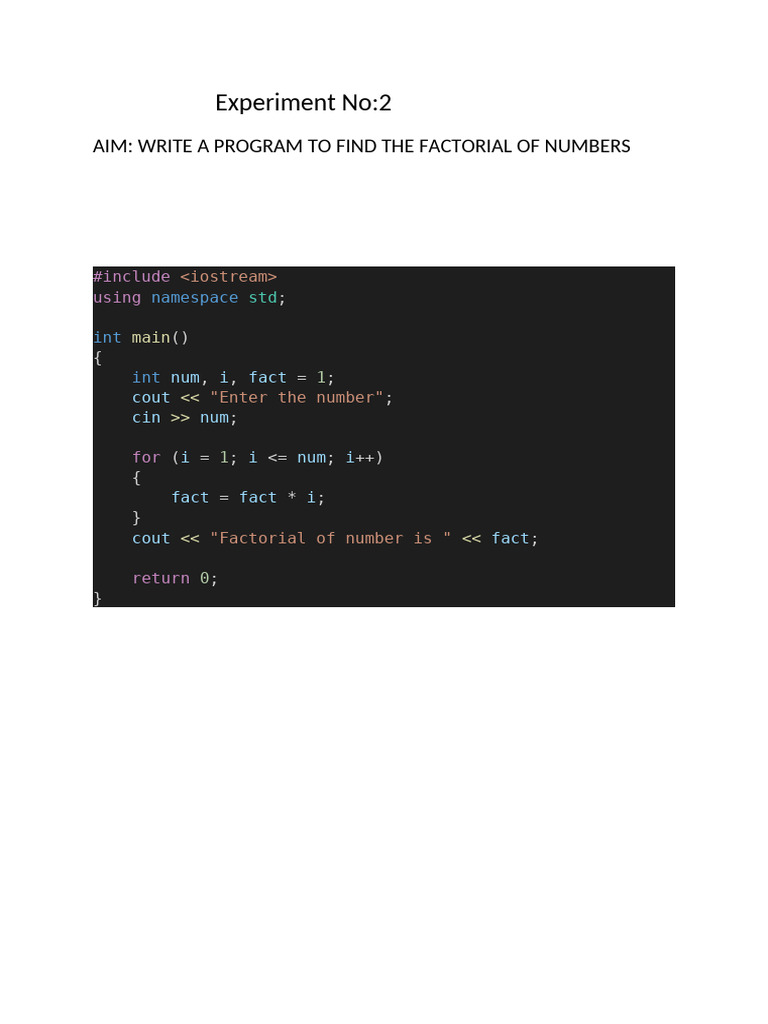 Factorial | PDF