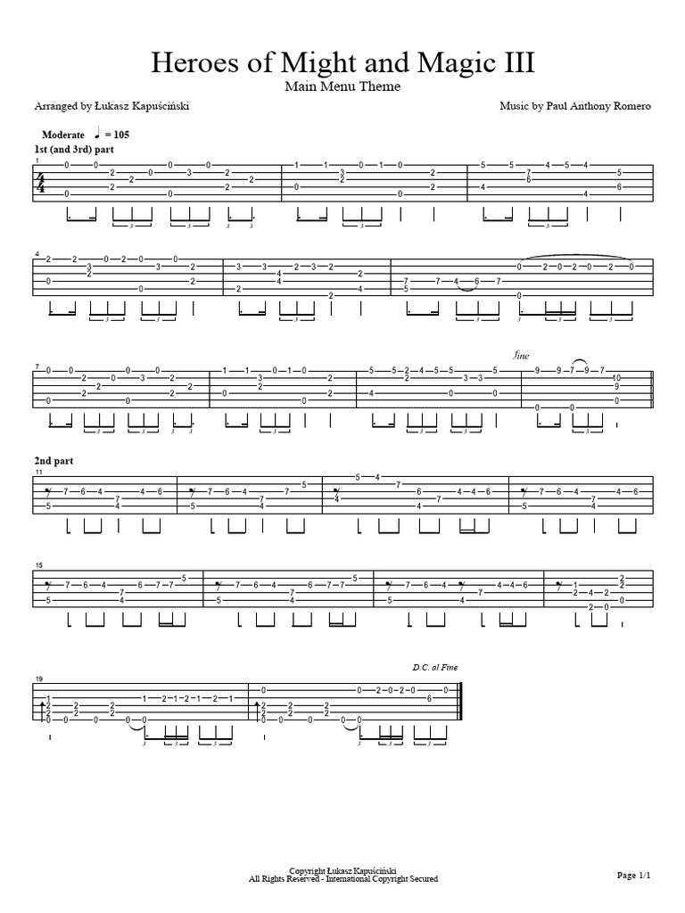 HoM&M III - Main Menu Theme | PDF