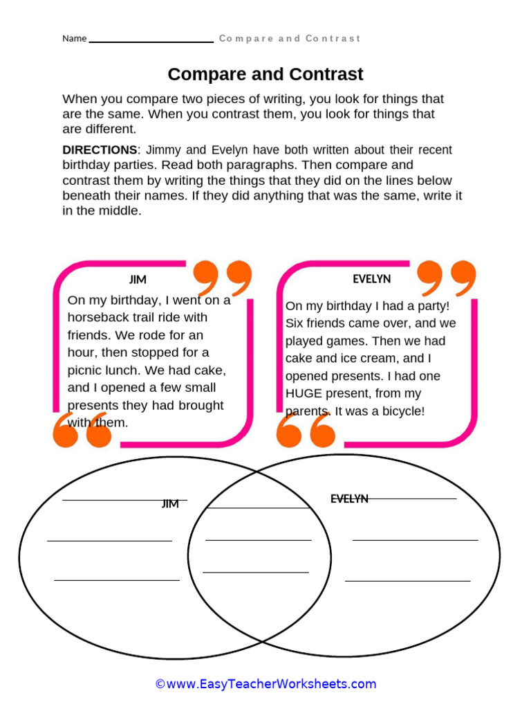 Compare and Contrast | PDF
