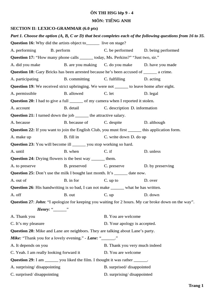 Ôn-thi-hsg-9-4 (3) | PDF | Fear | Psychology
