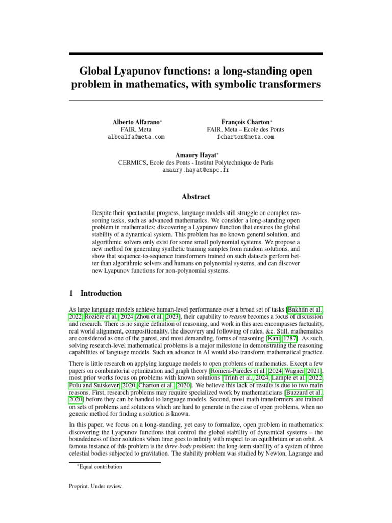 Global Lyapunov Functions | PDF | Mathematics | Polynomial