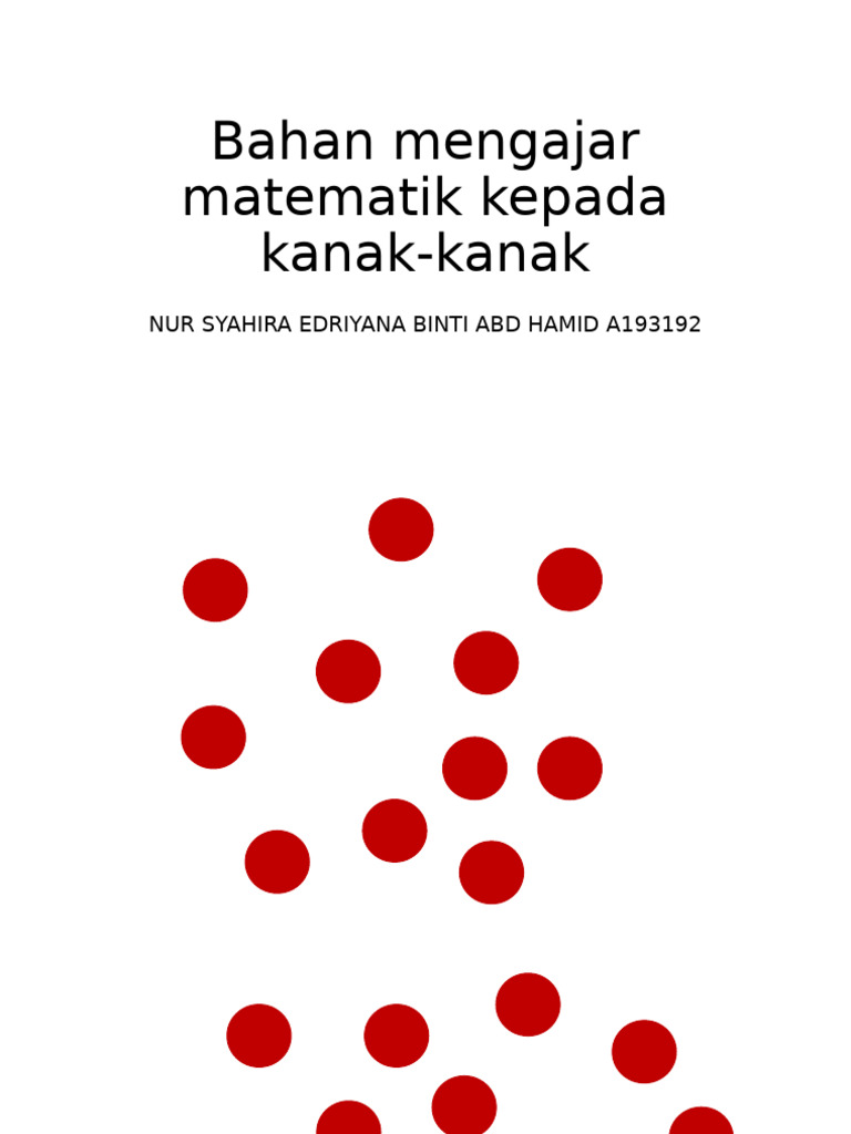 Bahan Mengajar Matematik Kepada Kanak-Kanak | PDF
