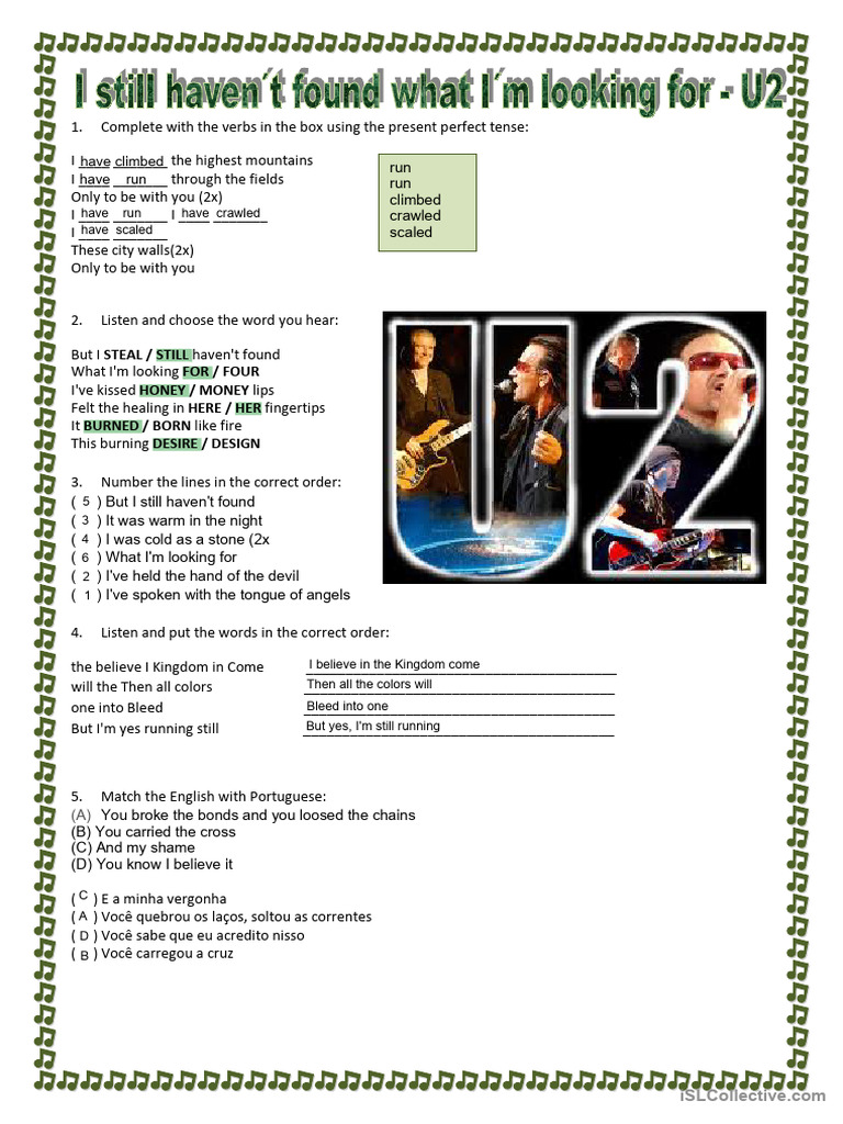 I Still Haven T Found What I M Looking For by U2 | PDF