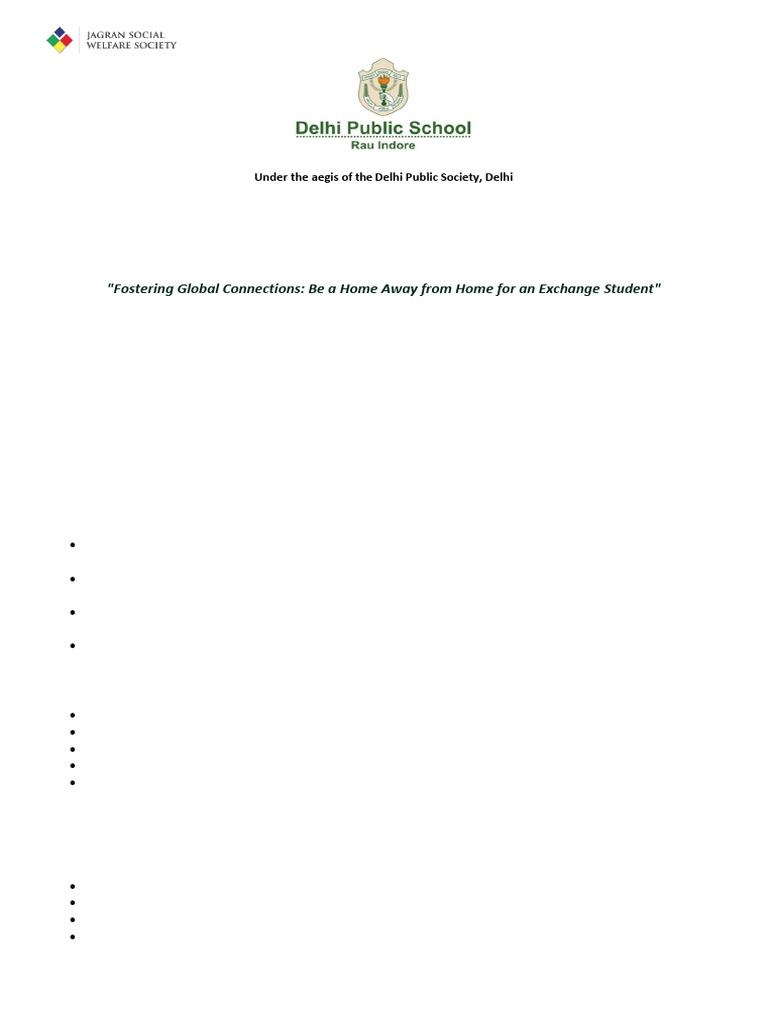 Circular For French Exchange Program IX To XI | PDF | Social Psychology