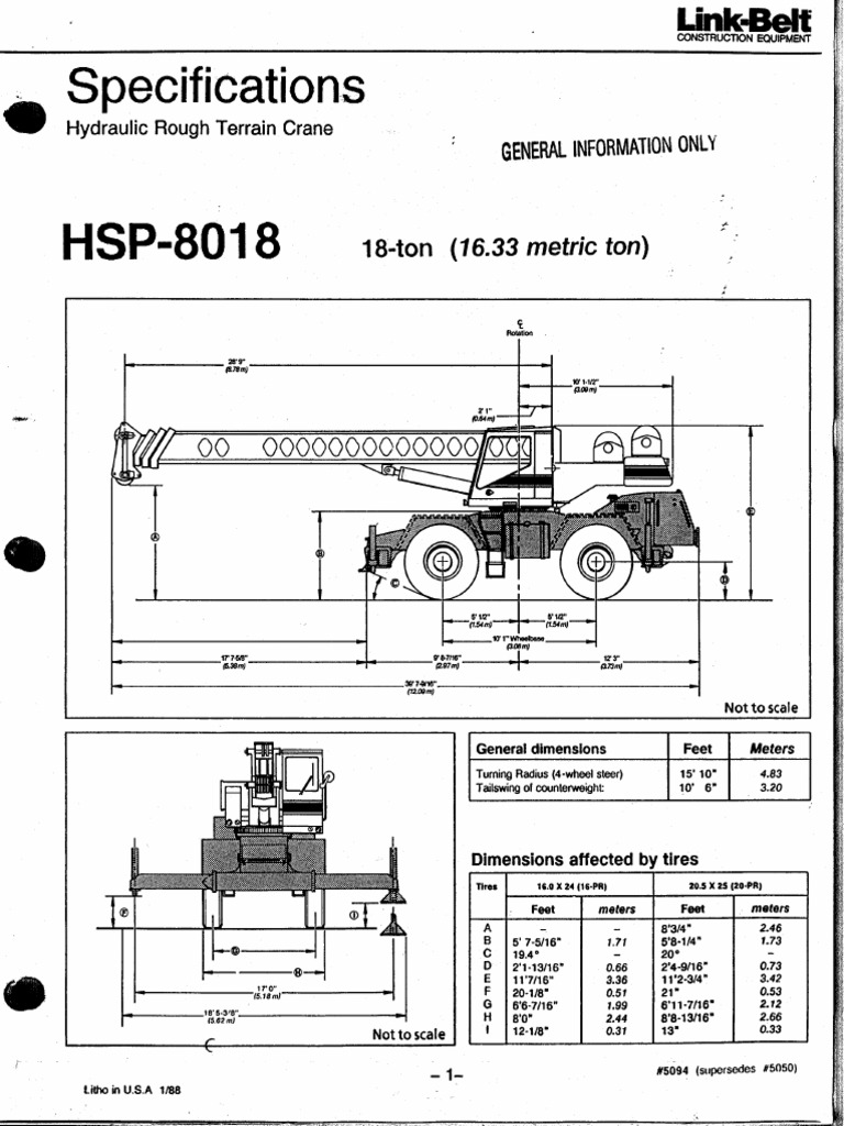 Link Belt - HSP 8018 | PDF