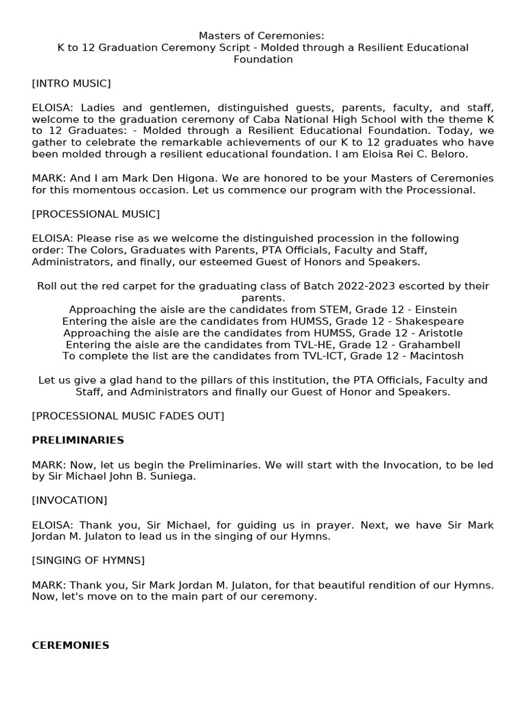 GRAD-SCRIPT-22-23 | PDF | Social Conventions | Rituals