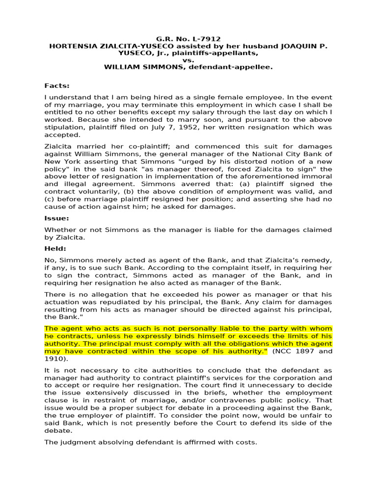 6. ZIALCITA-YUSECO v. SIMMONS.pdf | PDF | Damages | Employment