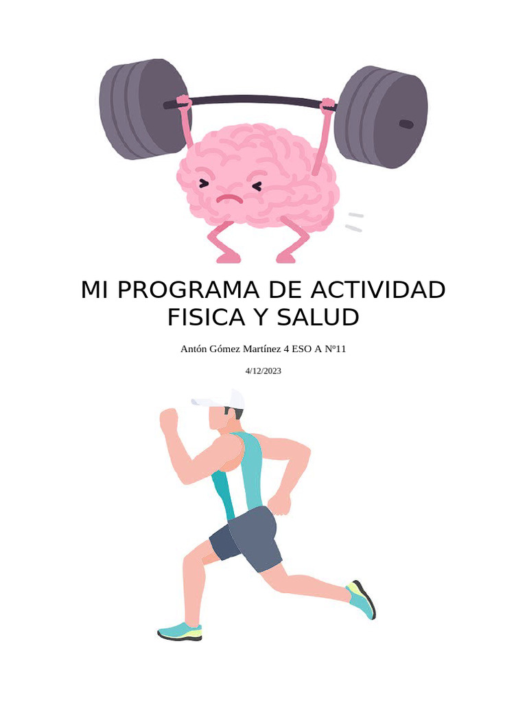 Mi Programa de Actividad Fisica y Salud | PDF | Entrenamiento con pesas
