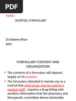 Hospital Formulary PDF | PDF | Pharmacy | Medical Prescription