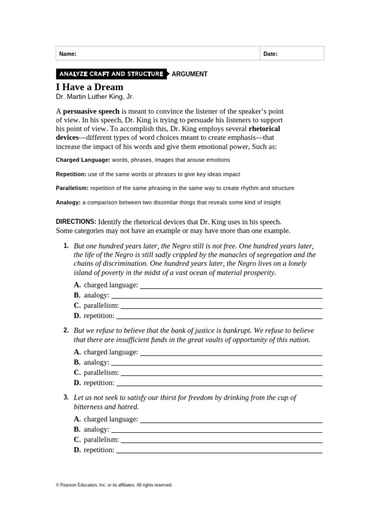 Argumentation I Have A Dream | PDF | Martin Luther King Jr. | Rhetoric