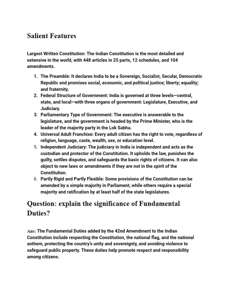 Salient Features | PDF