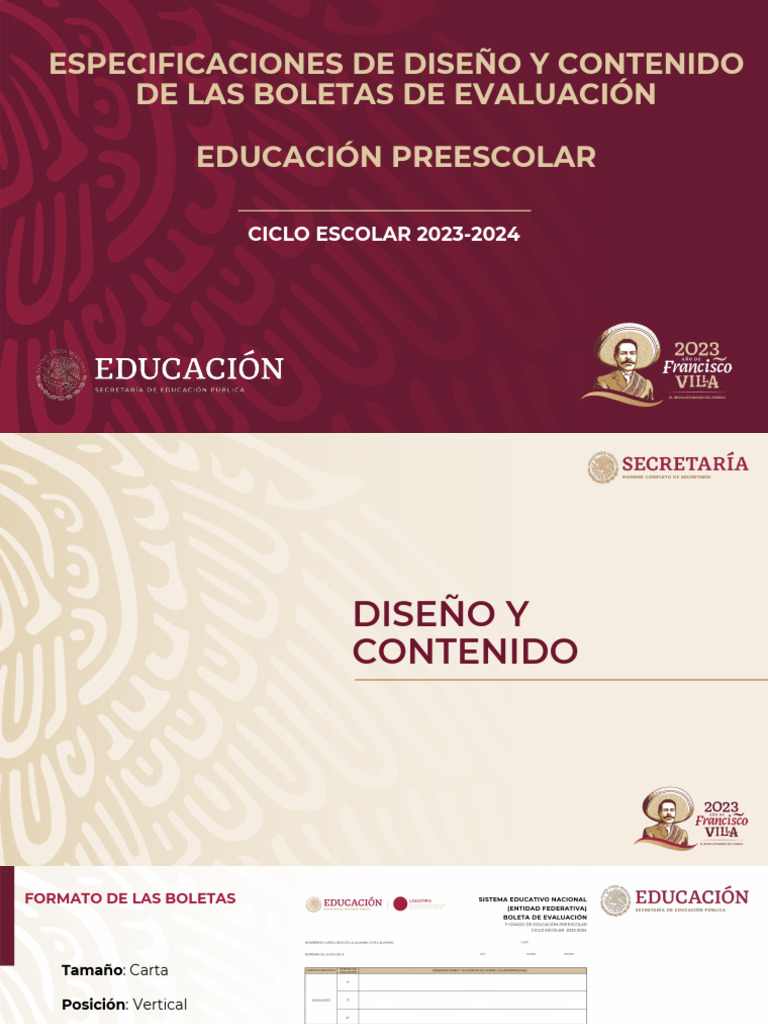 Boletas de Evaluación Preescolar 2023-2024 | PDF | Educación de la ...