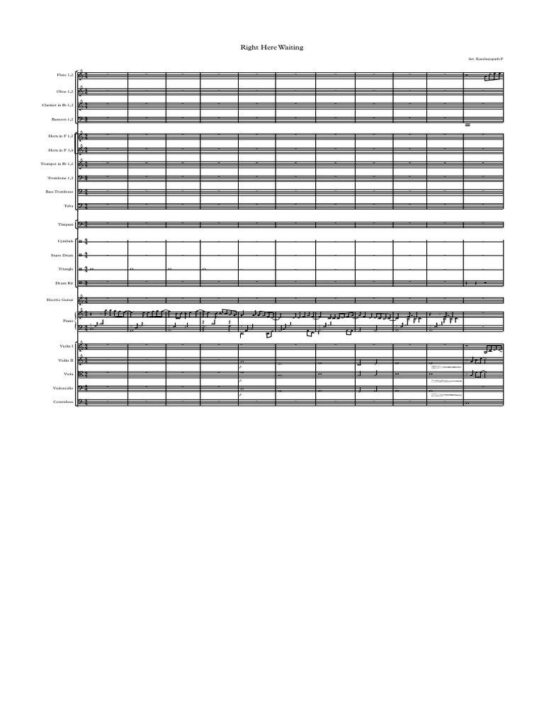 Right Here Waiting - Full Score | PDF